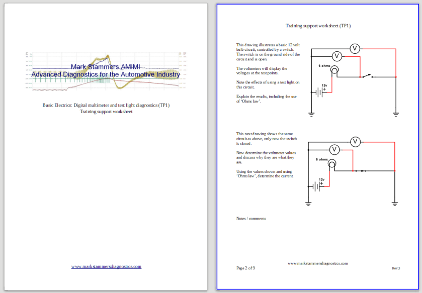 Overview of Training Plan – Mark Stammers Diagnostics